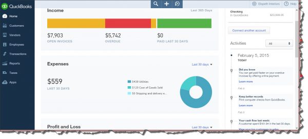 New to QuickBooks Online? Take a Tour Around the Home Page – KBMJ ...